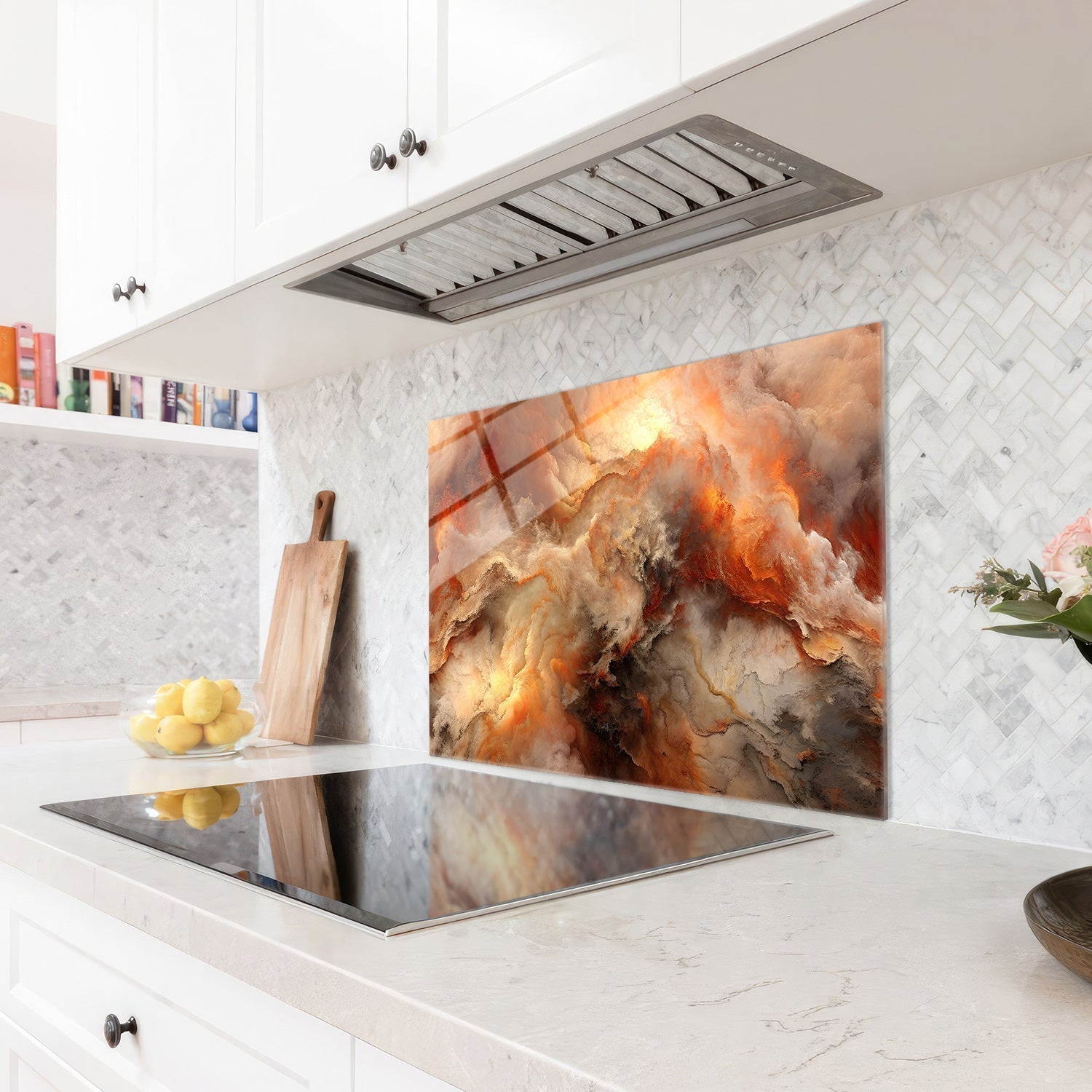 Fiery Nebula Glass Wall Art – Artepera